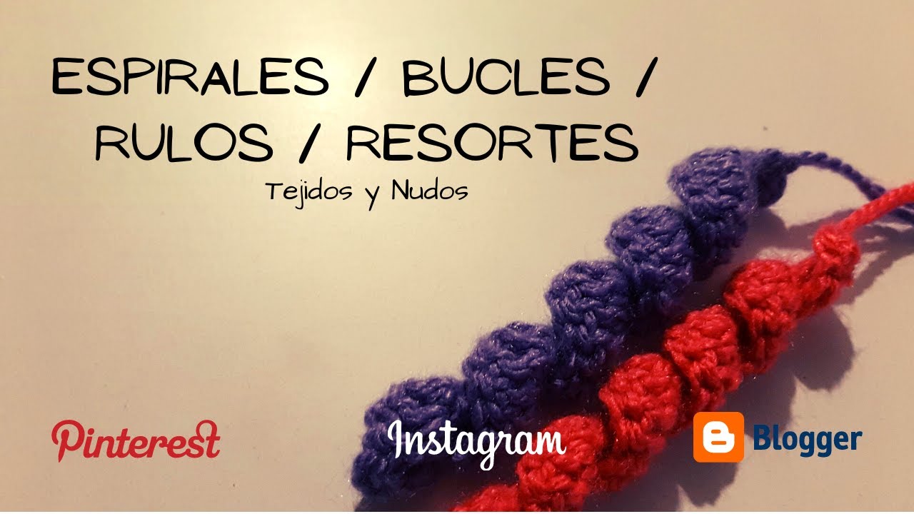 Resortes, espirales, rulitos o churritos tejidos a crochet - YouTube