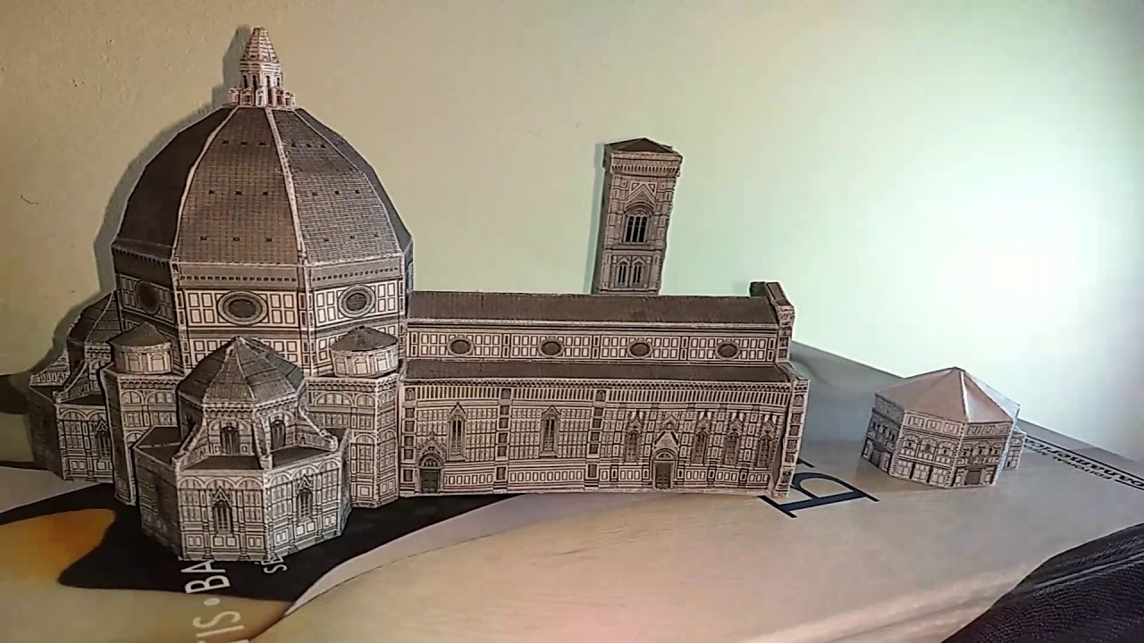 Brunelleschi's cathedral made out of paper. - YouTube