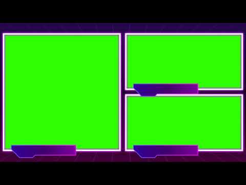 Neon Frame 3 in 1 Green Screen Background Video Animation effect Light ...