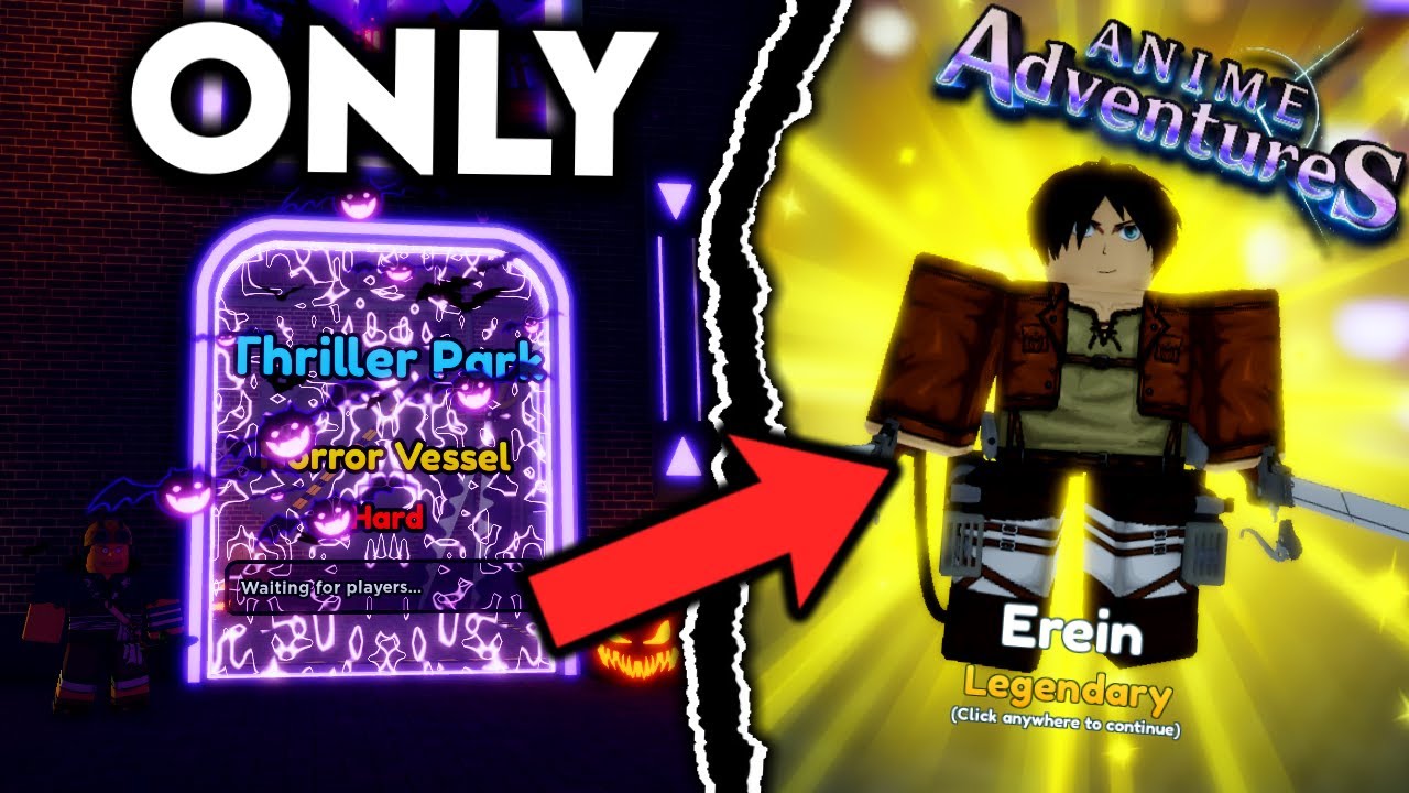 SUMMONER UNITS ONLY IN THRILLER PARK! ANIME ADVENTURES ROBLOX - YouTube