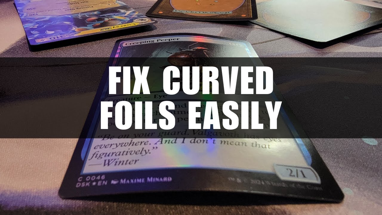 How to Fix Curved Foiled Cards in 4 Hours with Household Items - YouTube