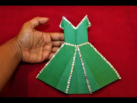 How to make origami dresses - Origami wedding dress Tutorials. - YouTube