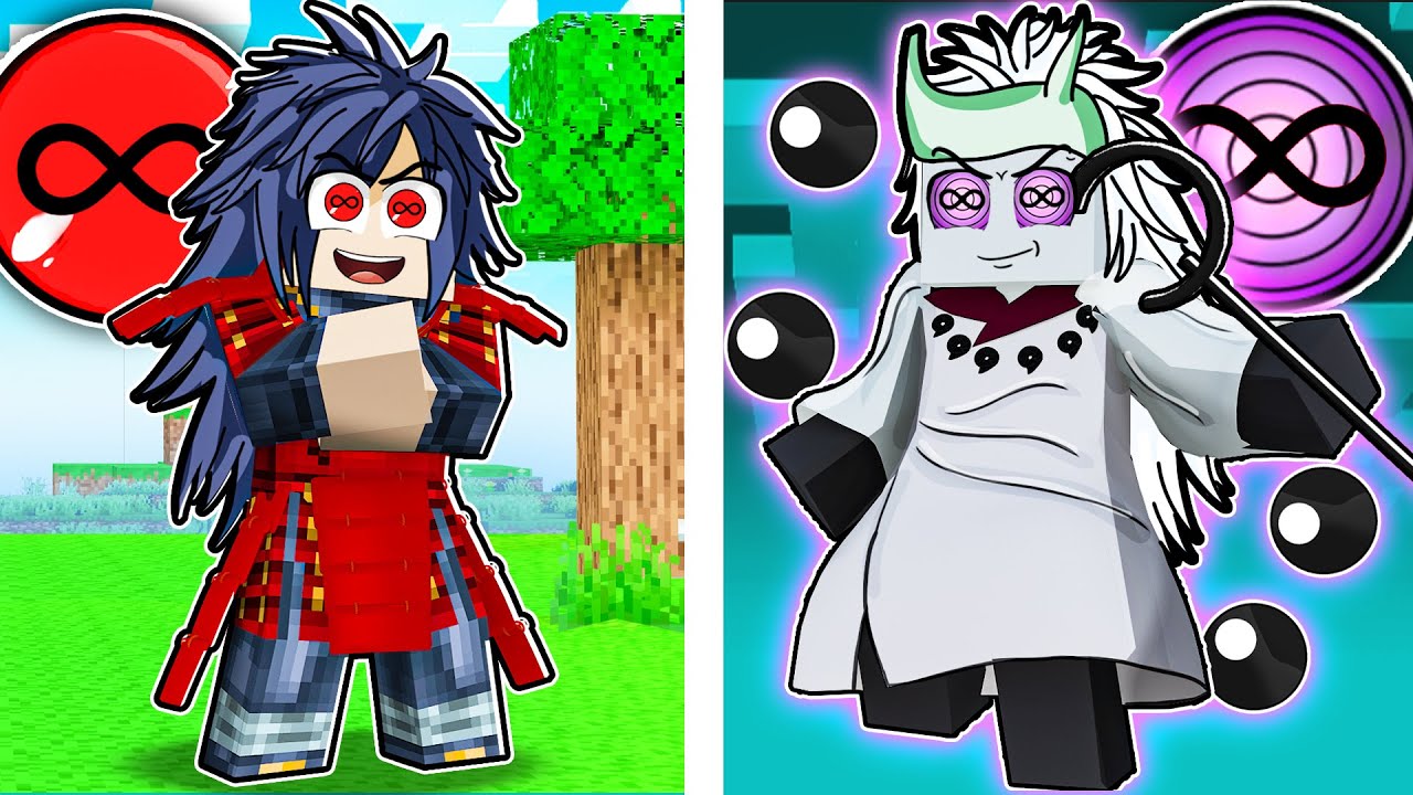 A história do PRIMEIRO SHARINGAN do INFINITO de NARUTO no Minecraft ...