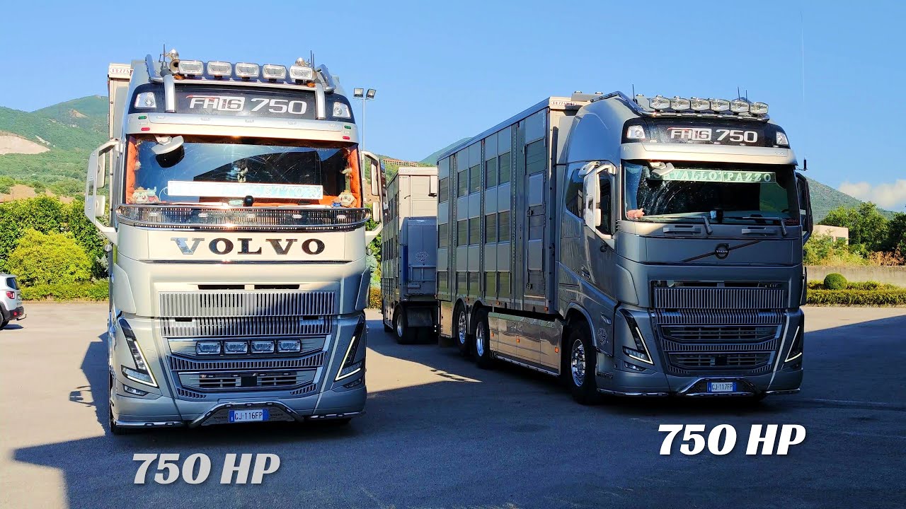 4k - 2x Volvo Trucks FH16 1500 HP (V6) Manovra + Retromarcia Exterior ...