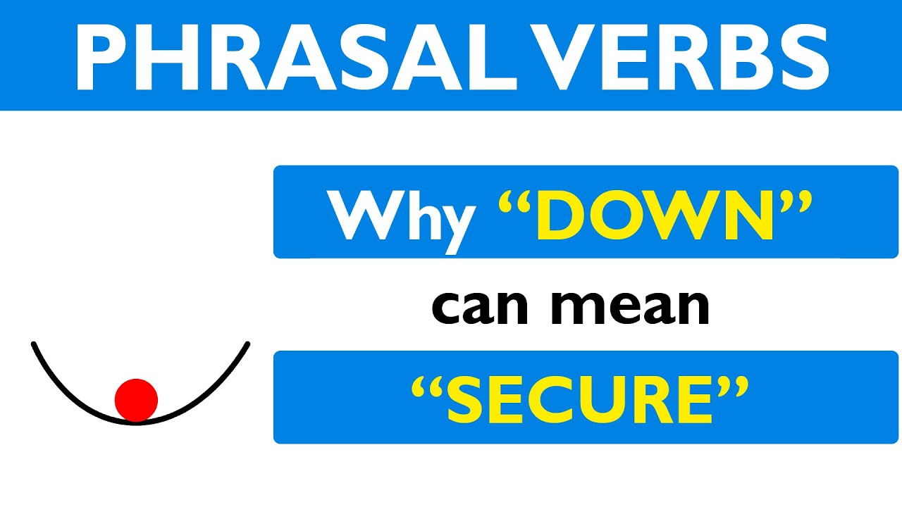 Phrasal verb prepositions: DOWN part 07: DOWN means SECURE / NOT MOVE ...