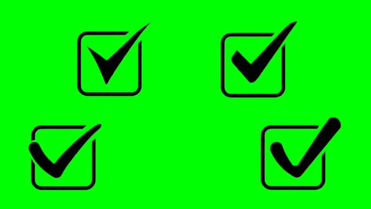 Animated Check ☑ Box Green Screen | Check box green screen #checkbox # ...