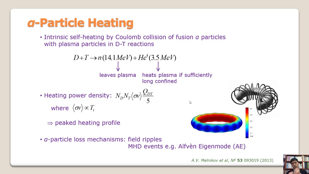 [핵융합 플라즈마 개론] Lecture 21-3 Alpha heating. 서울대 나용수교수님 - YouTube