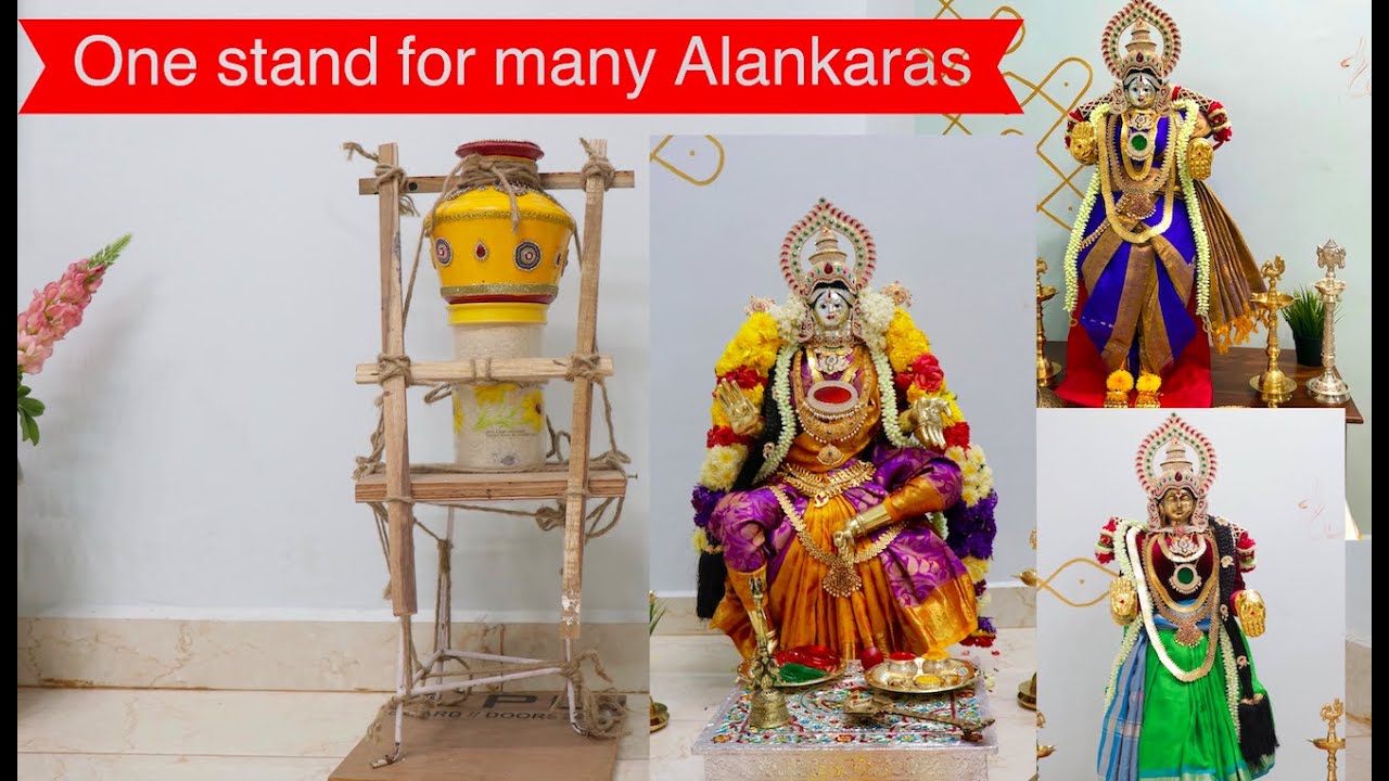 How to make a stand for Varalakshmi Alankaram - YouTube