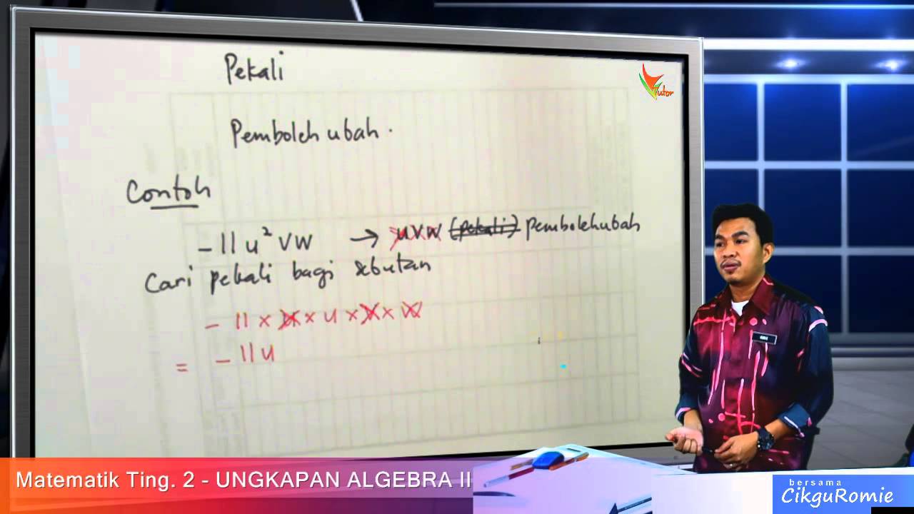 2014 2GI 02 Ungkapan Algebra Pekali dalam sebutan - YouTube