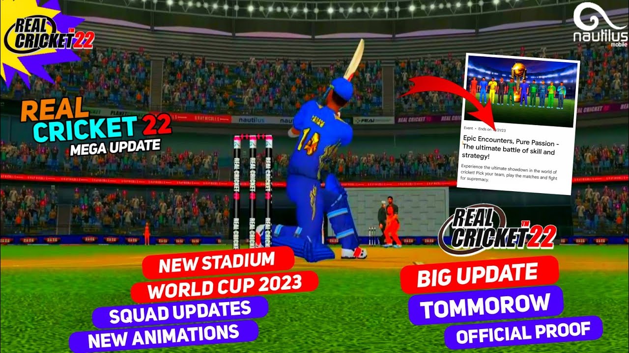 Real Cricket 22 New Update | Real Cricket 22 New World Cup Update ...