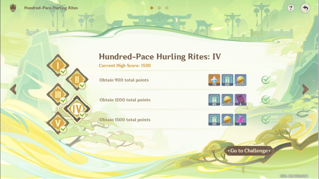 【Genshin Impact】| Waterborne Poetry event | Hundred-Pace Hurling Rites ...