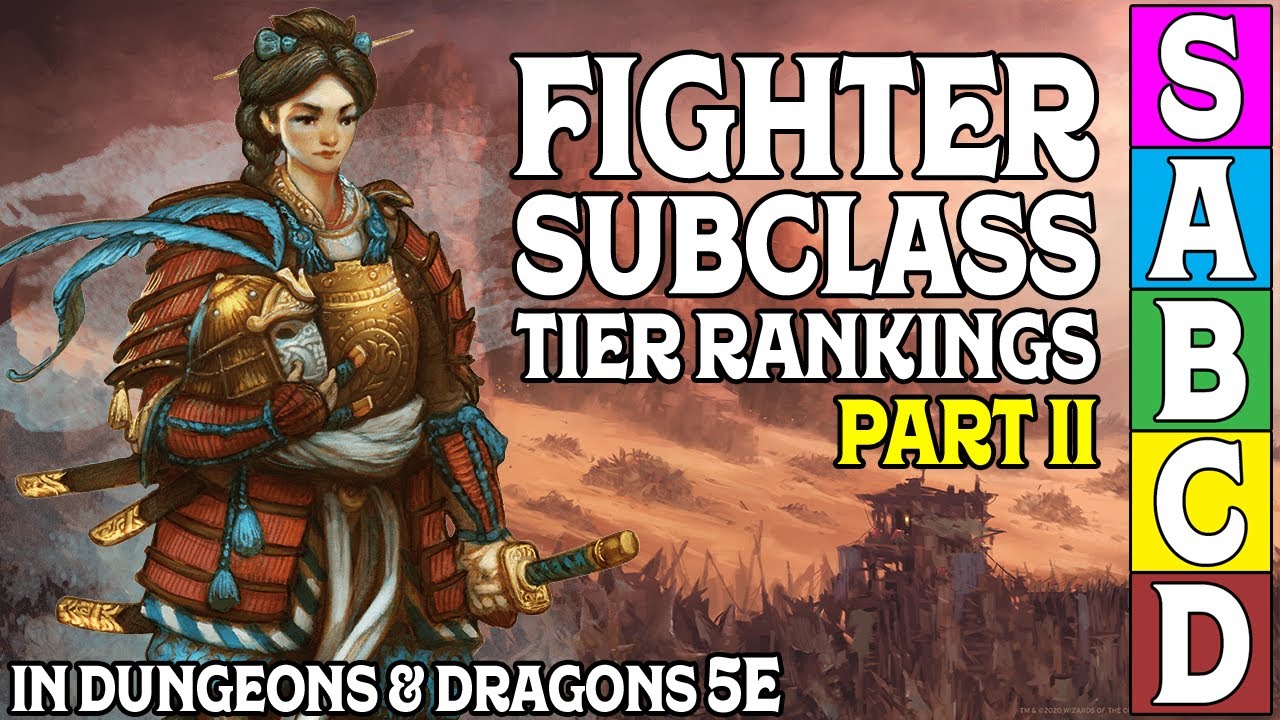 Fighter Subclass Tier Ranking (Part 2) for Dungeons And Dragons 5e ...