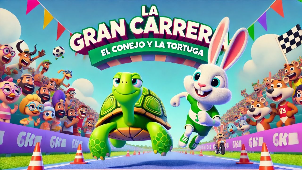 La Gran Carrera: El Conejo y la Tortuga , Cuento de niños - YouTube