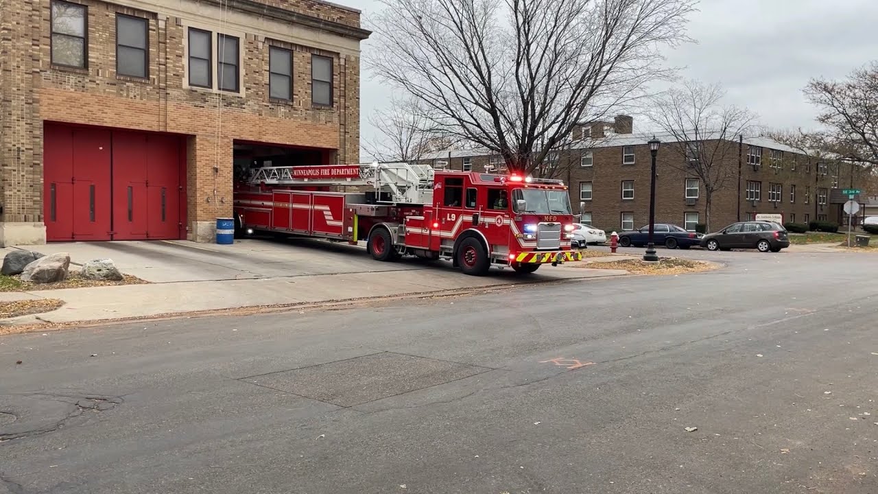 Minneapolis Engine 11 & Ladder 9 Responding - YouTube