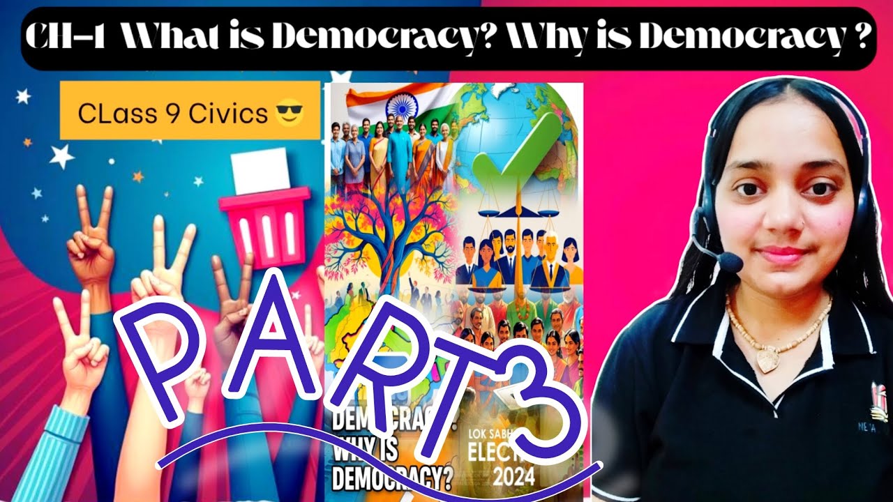 What is Democracy? 🗳️🔥 Why Is Democracy ? Class 9 Civics Ch-1 PART3 ...