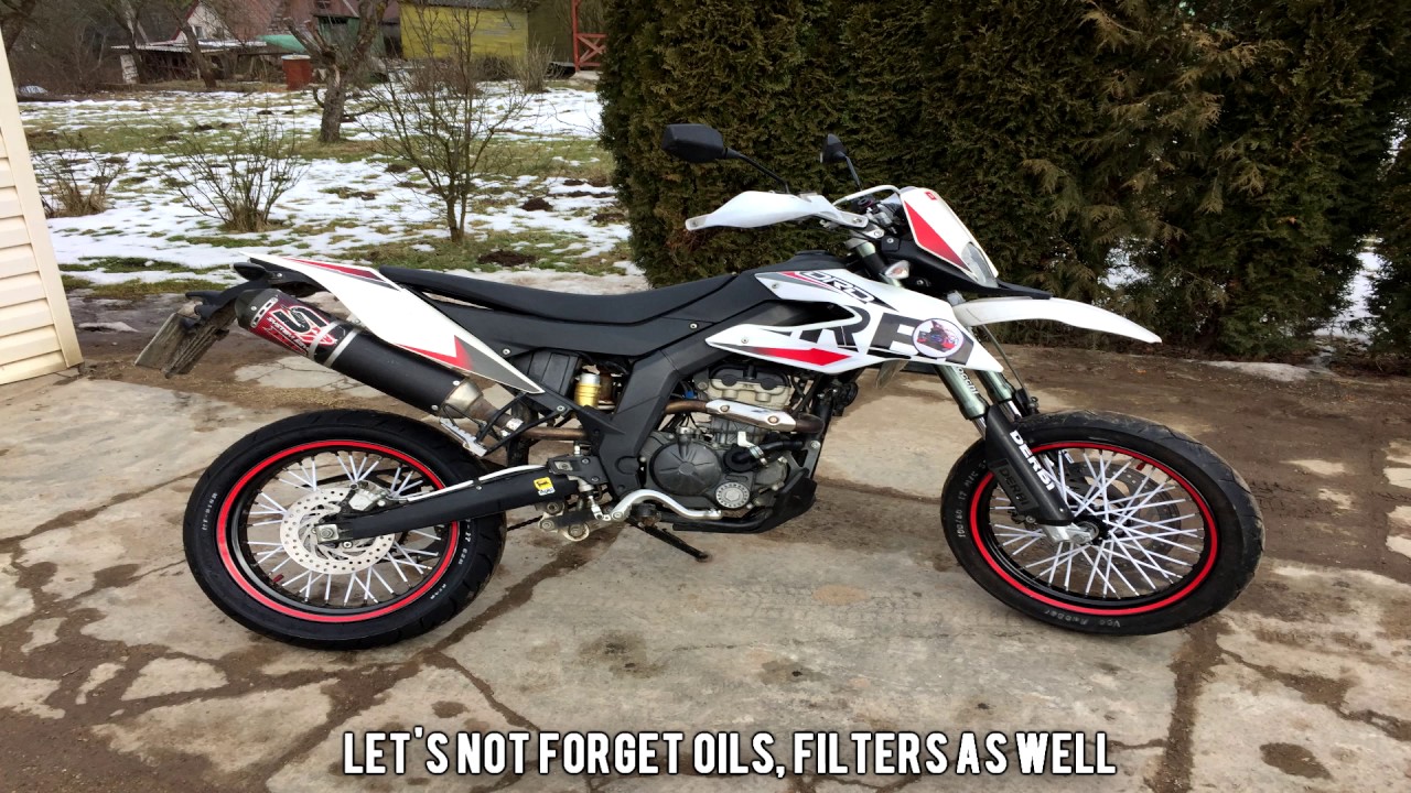 Derbi Senda - Husqvarna SM mini Supermoto Project - YouTube