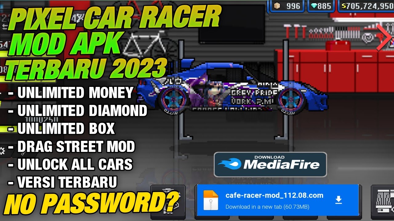 Download Pixel Car Racer Mod Apk Terbaru 2023 Version 1.2.0 Unlimited ...