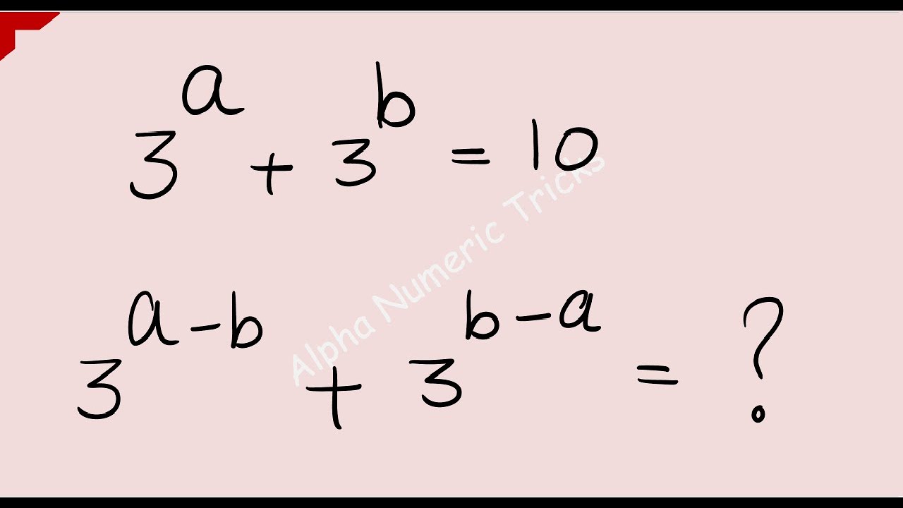 Tricky exponential problem|Math Olympiad prolem|you must know this trick#alphanumerictricks ...