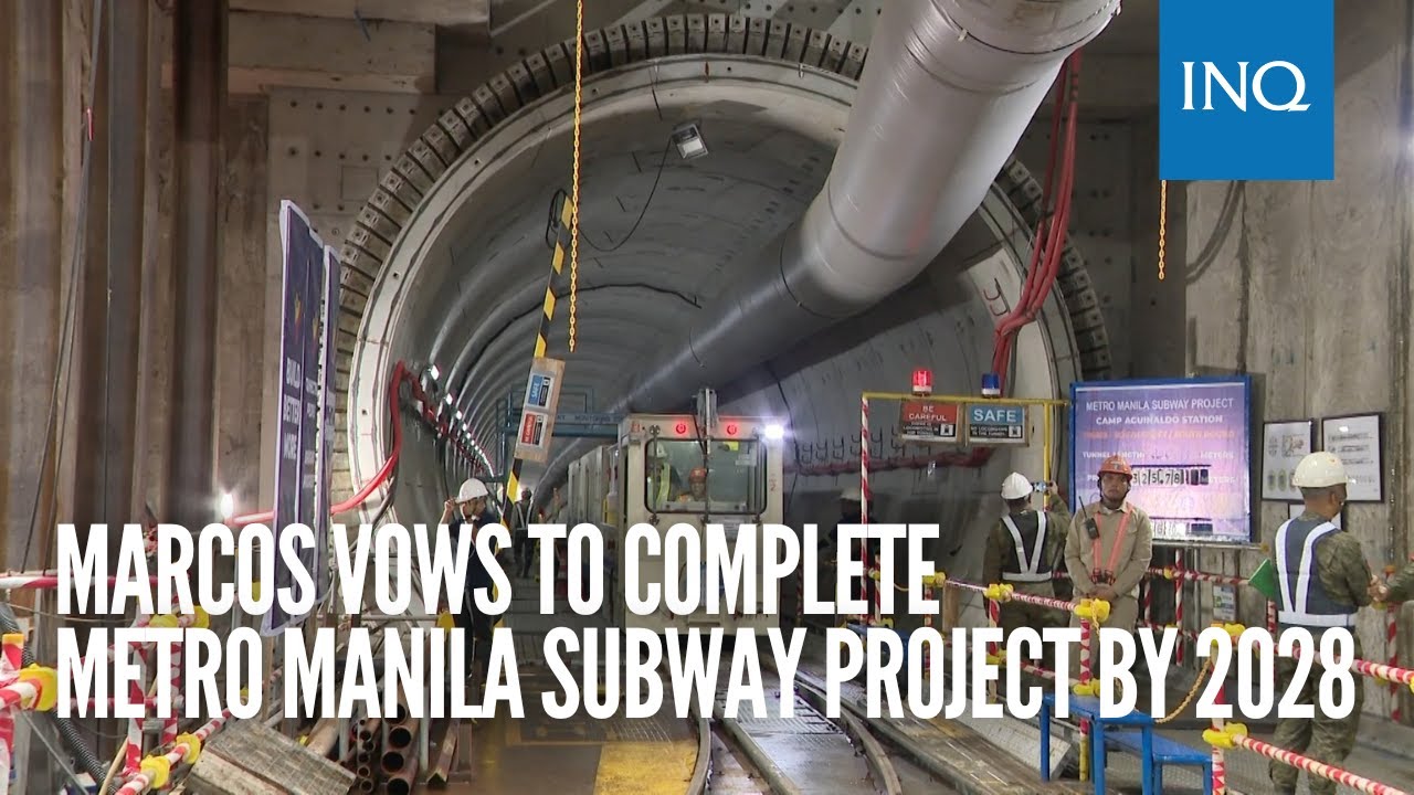 Marcos vows to complete Metro Manila Subway Project by 2028 - YouTube