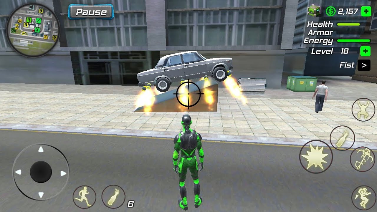 How to fly car in Amazing Rope police - Frog Hero - YouTube