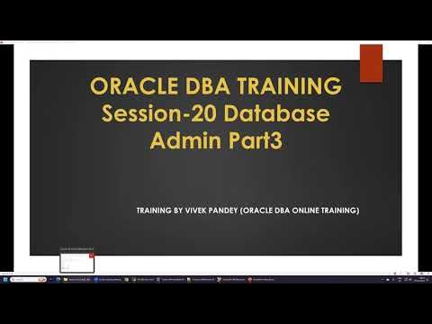 Oracle DBA Tutorial Session-20 Oracle DBA Admin Part3 || Nov'2023 Batch - YouTube
