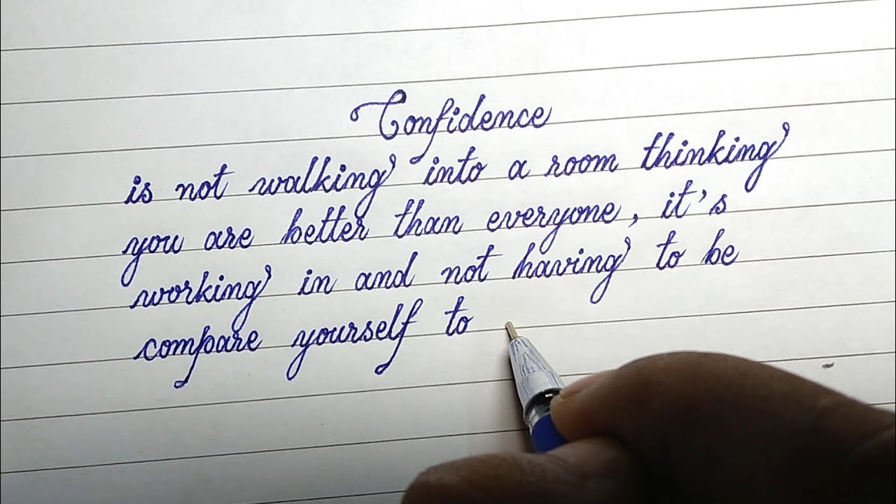 Beautiful Handwriting With Ball Point Pen | Best Of Cursive Writing ...