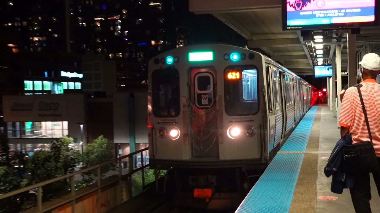 CTA 'L' System : Harlem Bound Bombardier 5000-Series Green Line Train ...