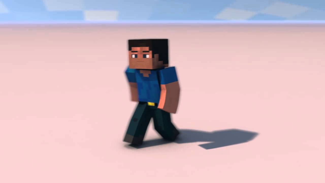 Minecraft Walk Cycle test Animation - YouTube