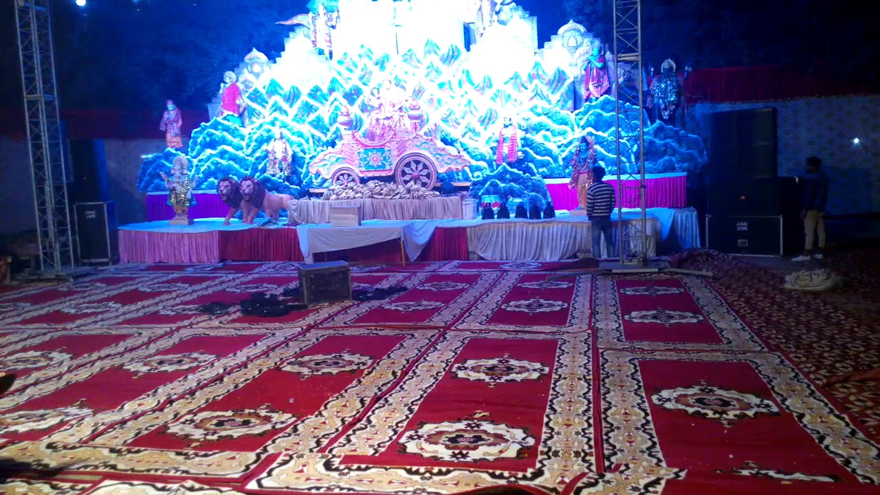 Navratri pandal at nehru vihar Delhi - YouTube