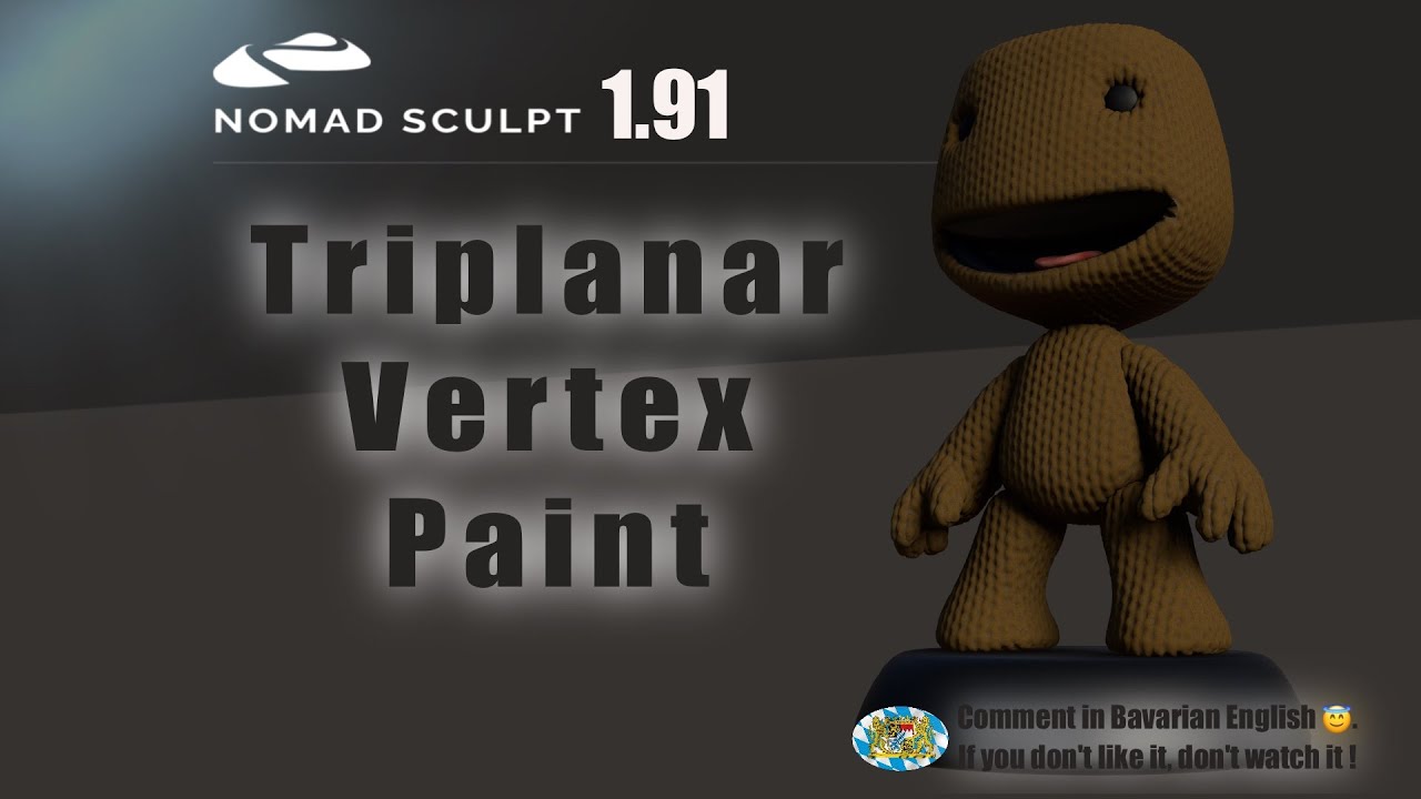 Nomad Sculpt - Triplanar Vertex Paint - e.g. knitting displacement (V1 ...