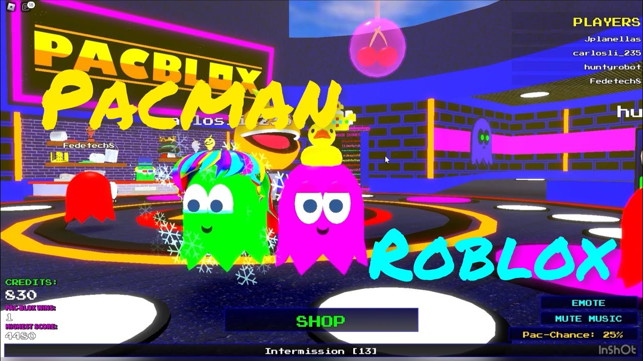 Juego pacman en roblox (pac-blox) - YouTube