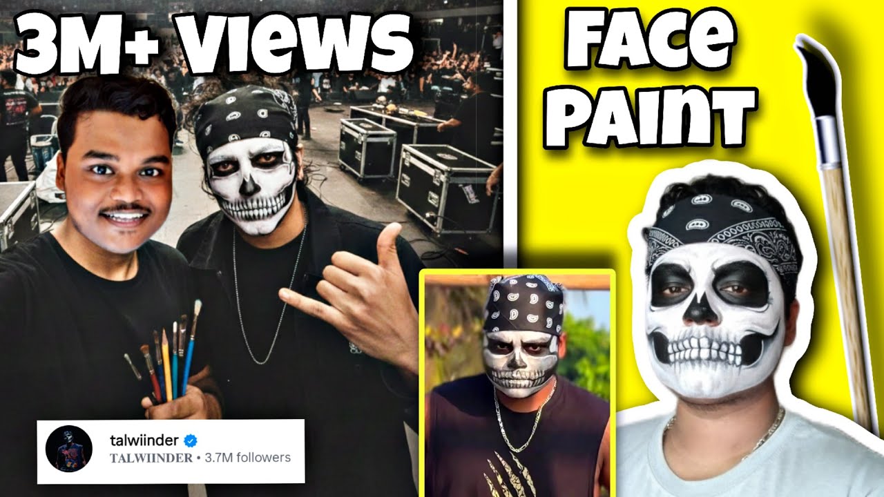 Drawing Talwiinder FacePaint 💀 Liked By Talwiinder🤯!! - YouTube