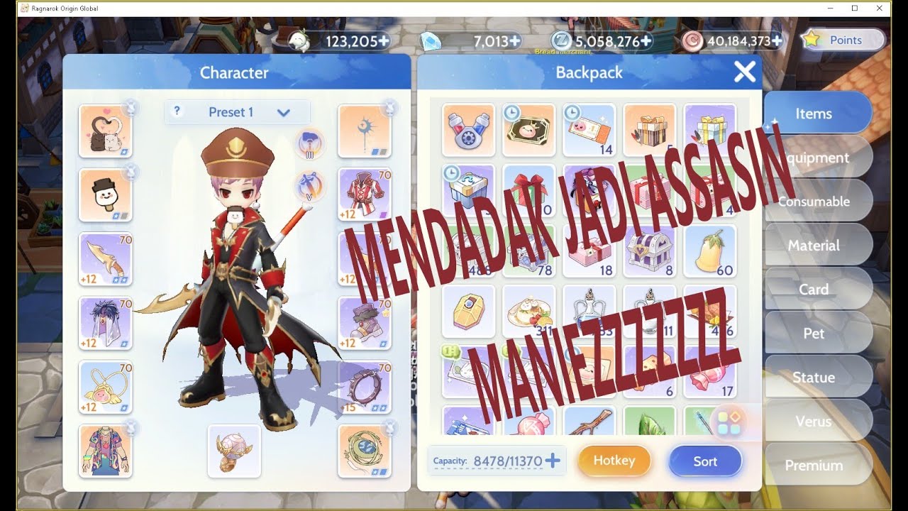 LHA KOK JADI ASSASIN YA ?? LIVESTREAM PERDANA DAY-2 !! Ragnarok Origin ...