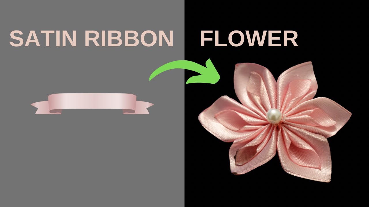 How to Make a DIY Satin Ribbon Flower - 4 Paragons - YouTube