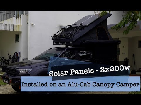 Solar Panels - 2x Monocrystaline 200w installed on an Alu-Cab Canopy ...