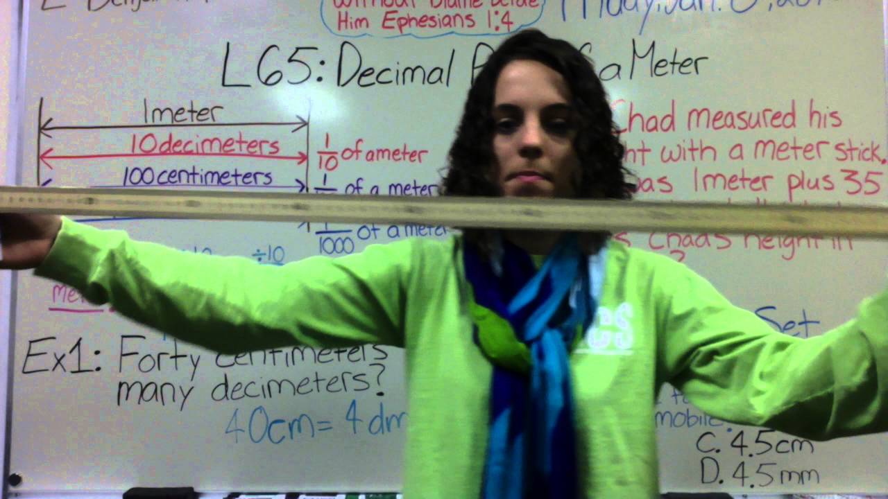 Lesson 65: Decimal Parts of a Meter - YouTube