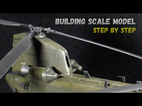 Building plastic models - American helicopter Chinook / Step by step ...