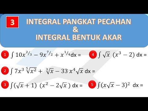 integral bentuk akar dan pangkat pecahan - YouTube