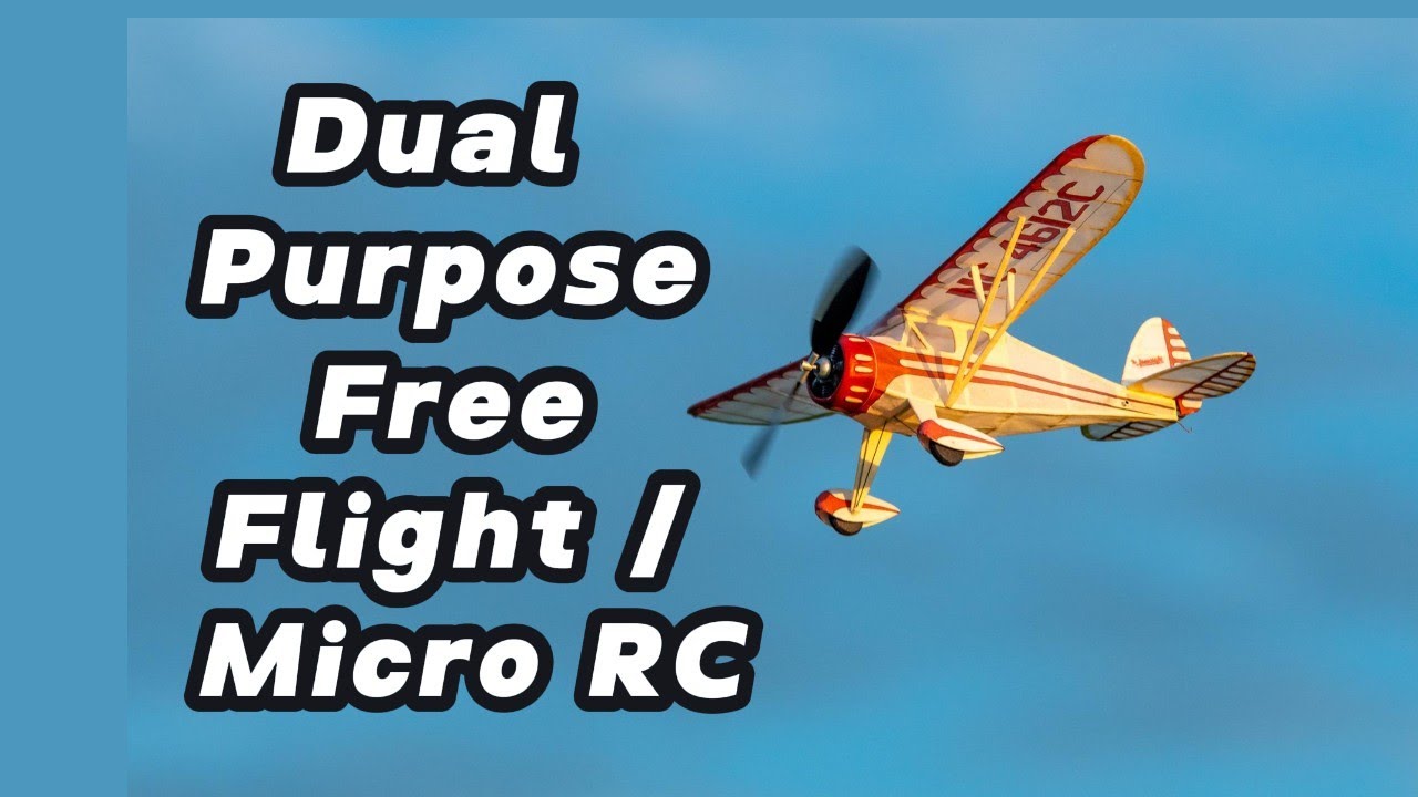 Dual Purpose Free Flight / Micro R/C Monocoupe - YouTube