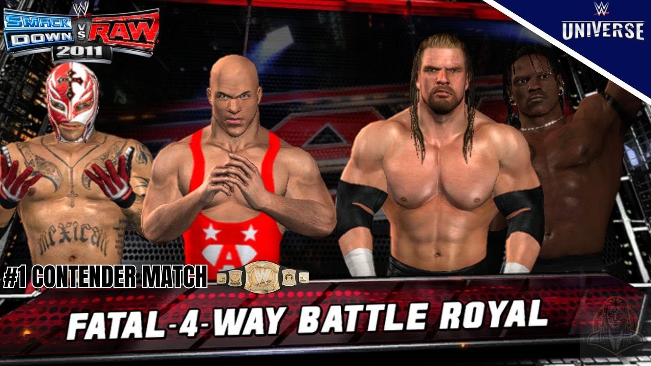 BATTLE ROYAL Kurt Angle vs Triple H vs Rey Mysterio vs R-Truth - 1st ...