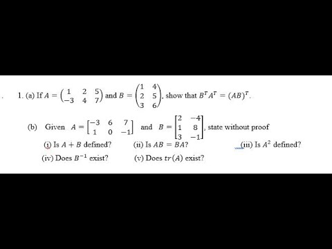 Maths 111 Simplified Matrix - YouTube