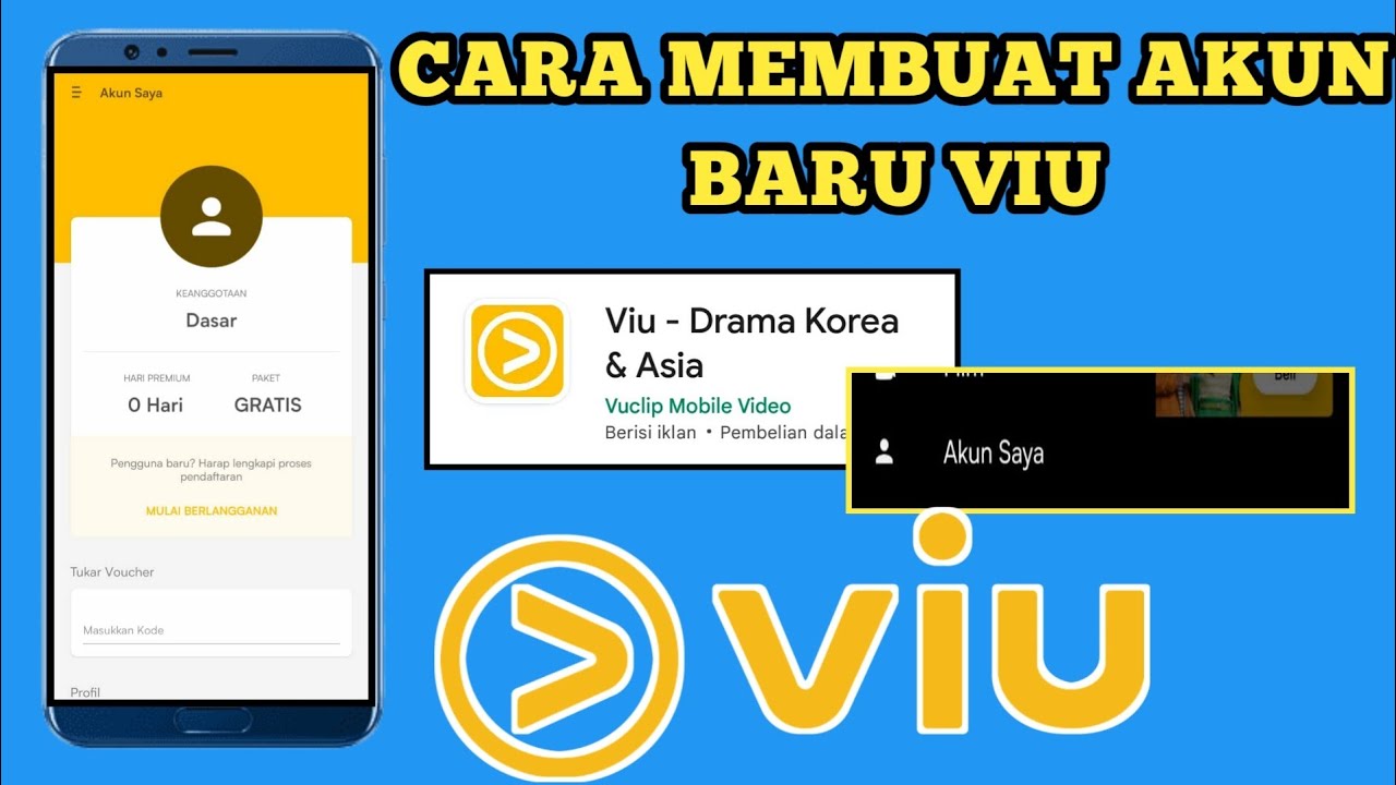 Cara Membuat Akun Baru VIU || Mendaftar Akun Baru VIU Aplikasi Nonton ...