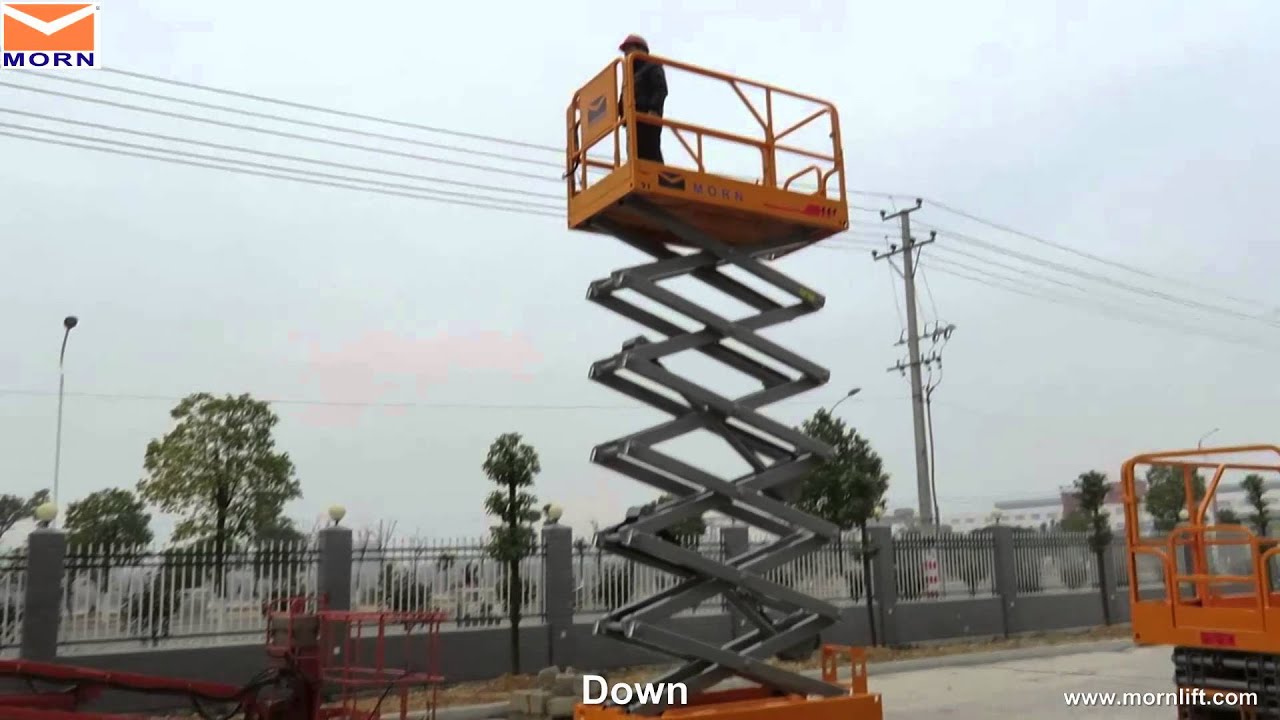 Working Video of Self Propelled Scissor Lift from MORN®LIFT - YouTube