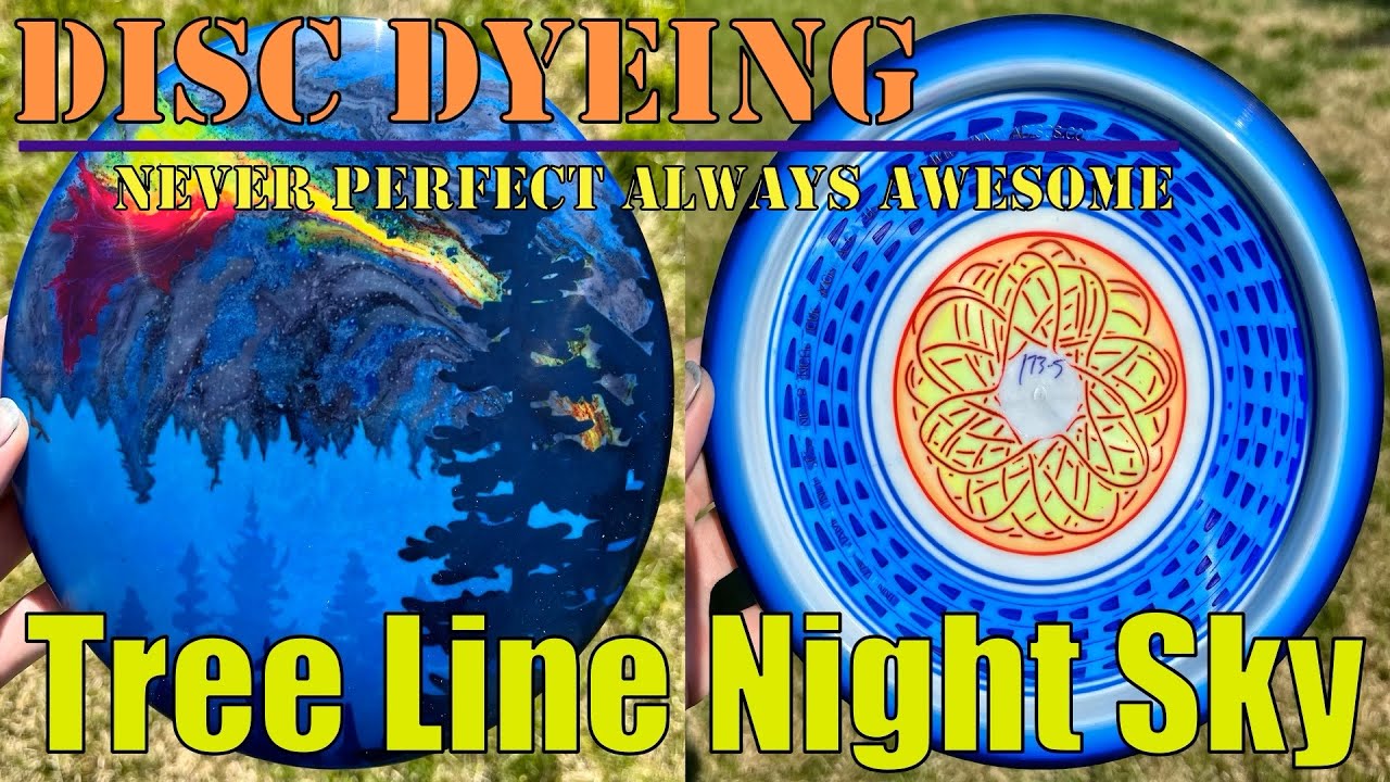 Disc Golf Dyeing Tutorial (and Giveaway) - Tree Line Night Sky - YouTube
