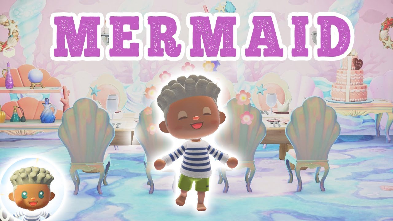Animal Crossing Mermaid House ideas | ACNH Dinning Room - YouTube