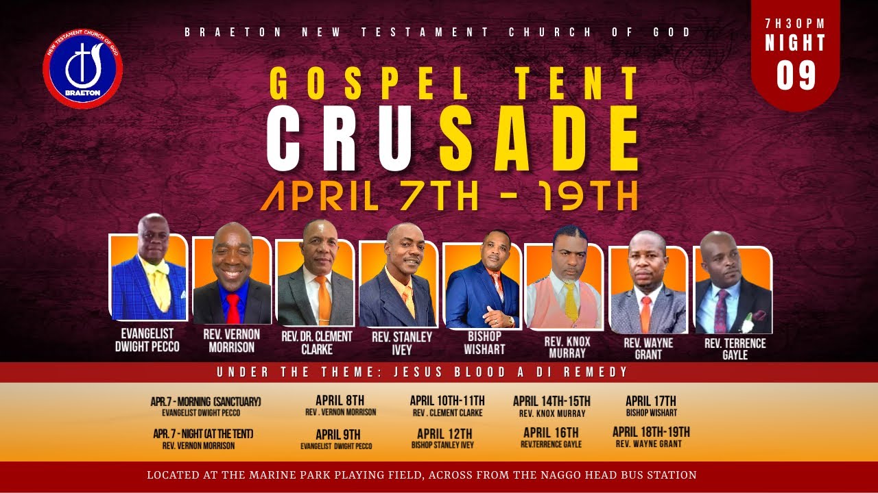 Jesus Blood A Di Remedy | Braeton NTCOG Crusade Night 9 | April 16 ...
