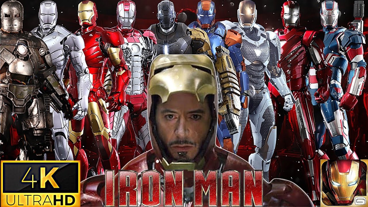 All Iron Man Suits Animation! | Ultra HD 4K | Iron Man 3 Android | I LOVE YOU 3000 - YouTube