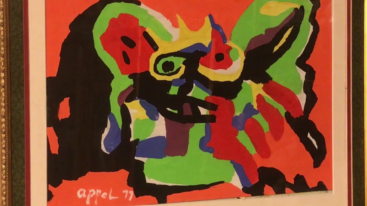 1977 Painting by Dutch Painter Karel Appel, Founder of Avant-Garde ...