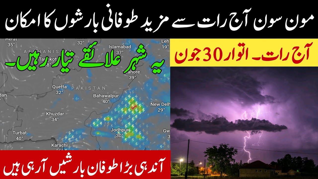 Stormy Rains ☔ Gusty Winds expected in Many Parts of Pakistan | Weather ...