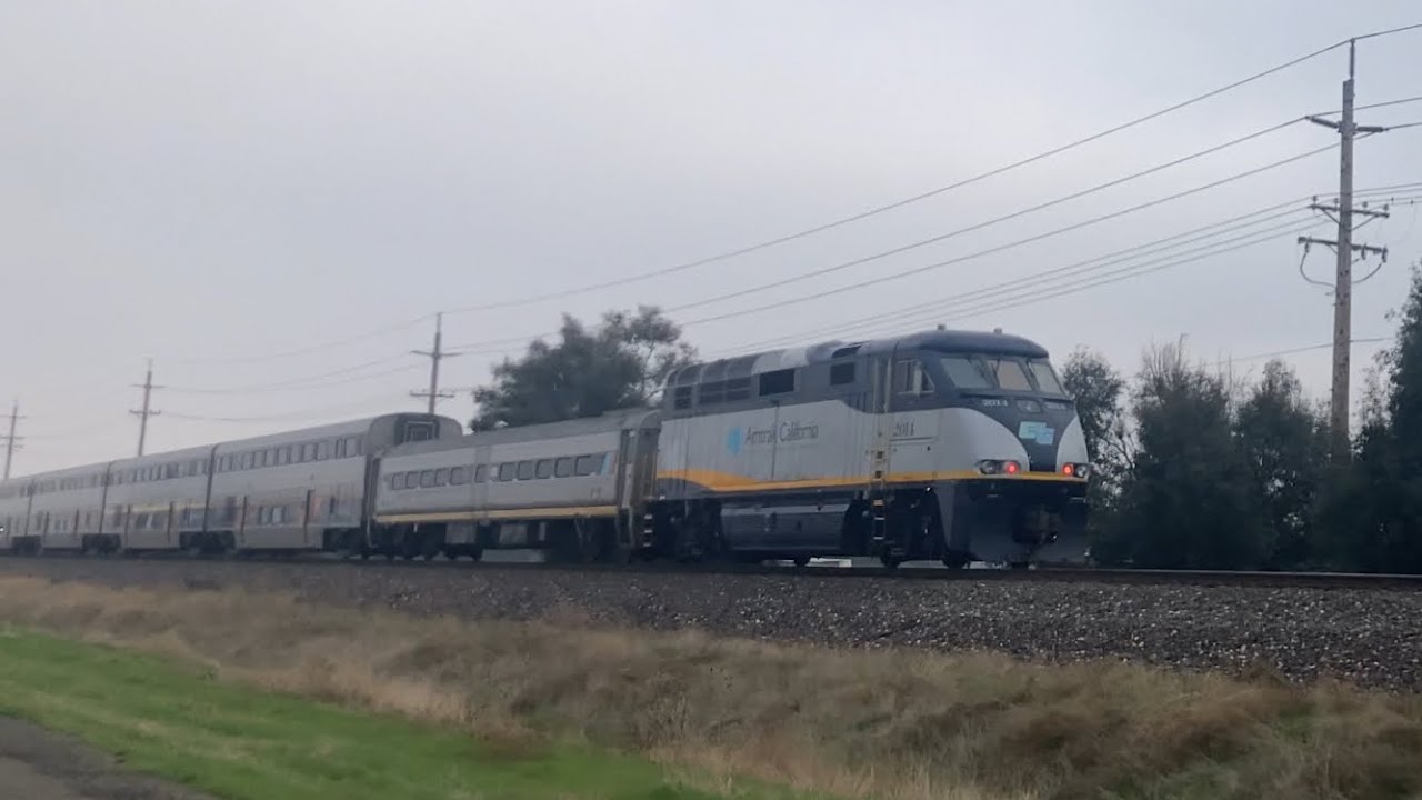 Amtrak California Double Decker Passenger Train Single Header ...